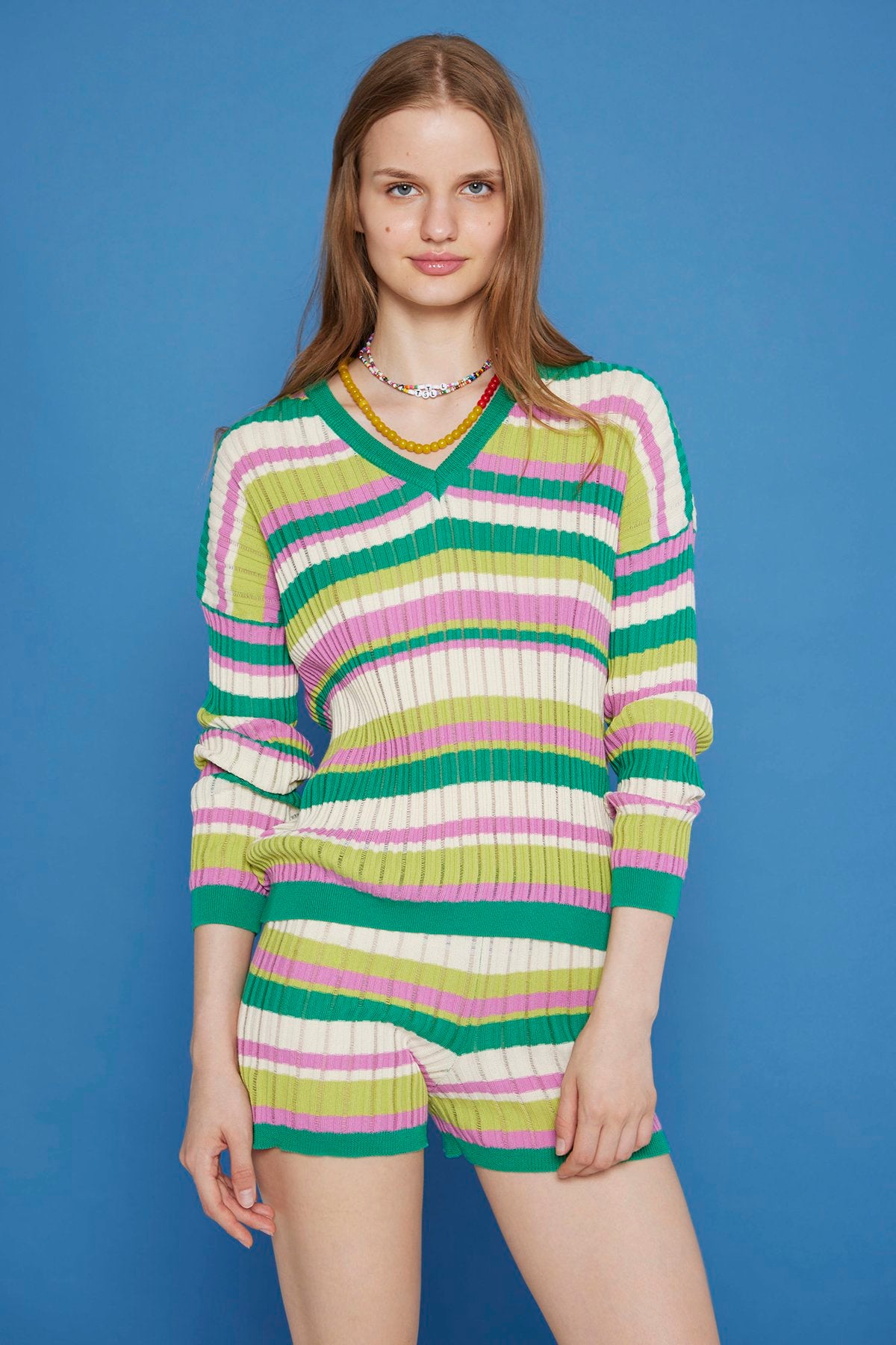 V-neck Polette multirayas